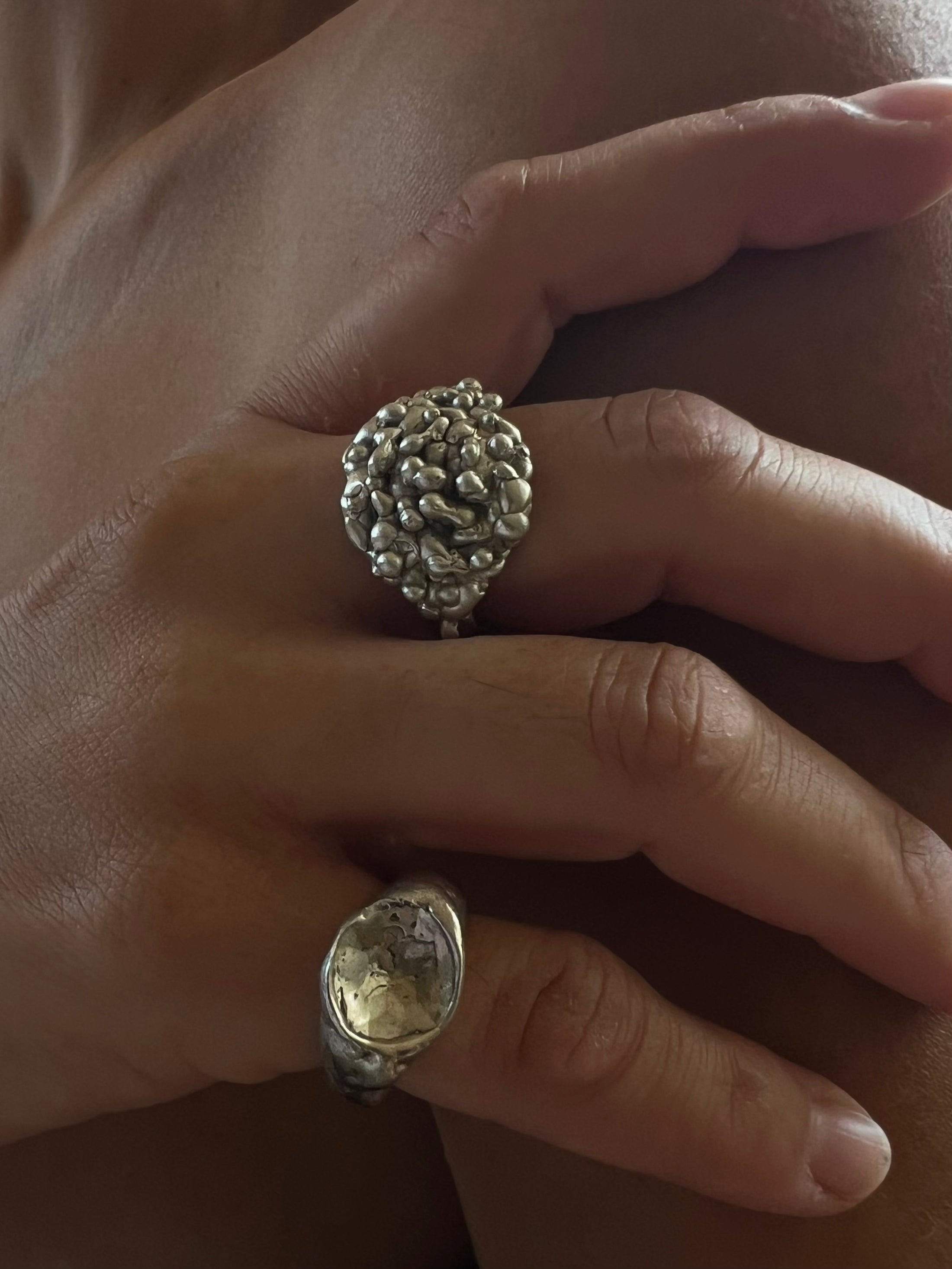 Bubbly Ring - seafoam - makmel hand made treasure design - jewelry – Makmel